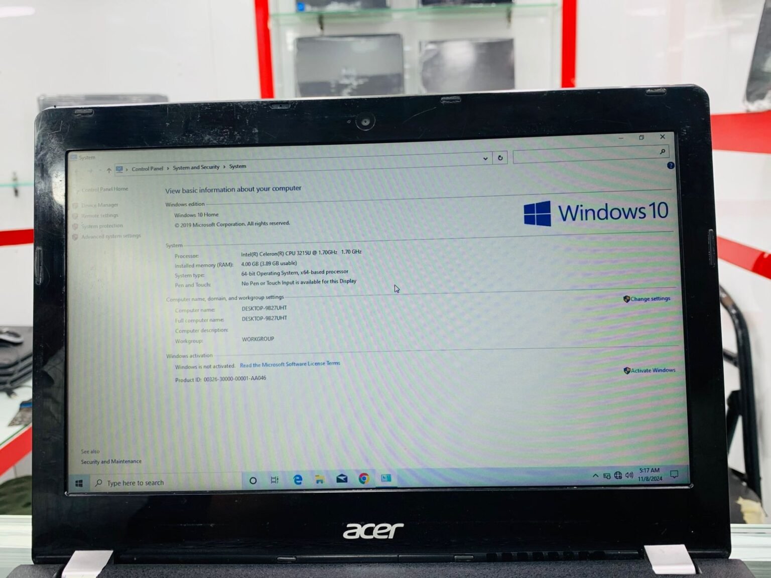 C740 Acer Laptop | 128GB Storage | 4GB RAM